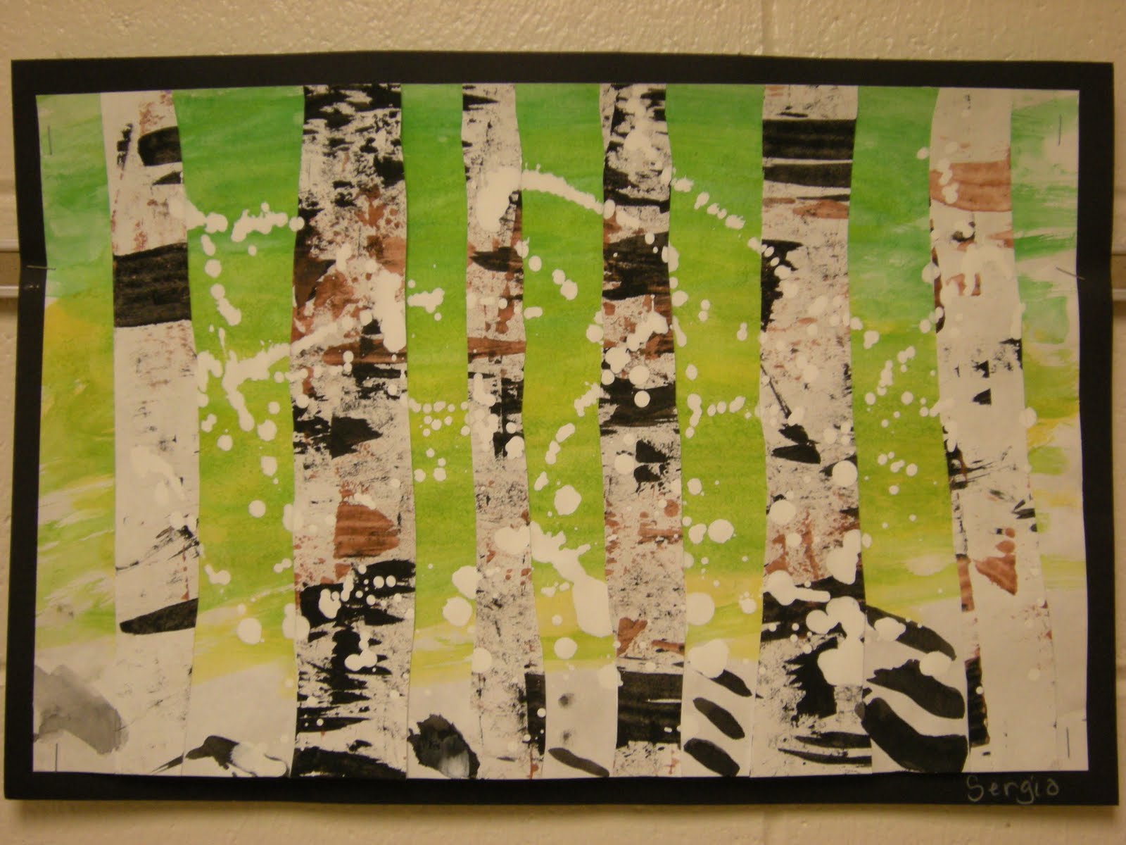 WHAT'S HAPPENING IN THE ART ROOM??: 5th Grade Birch Trees