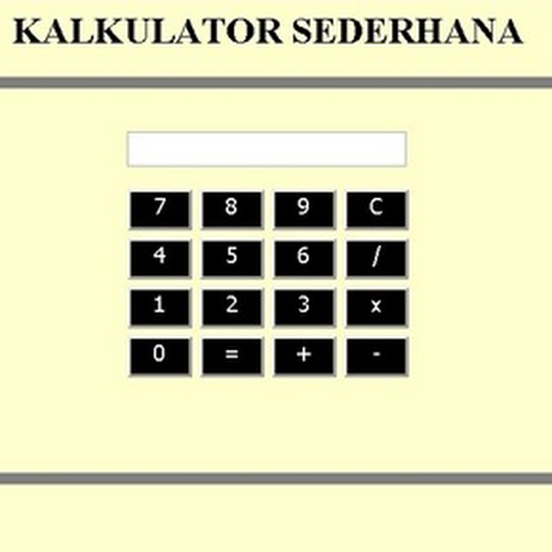 BUAT KALKULATOR SEDERHANA DENGAN HTML ) - SerabITech