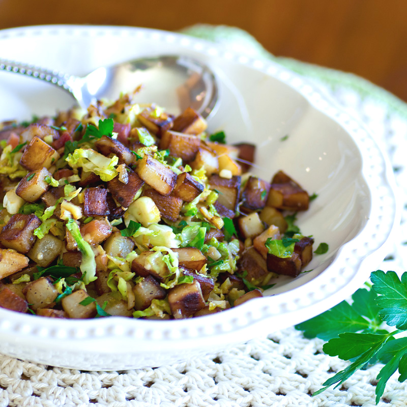 Savoring Time in the Kitchen: Colcannon Hash with Brussels Sprouts