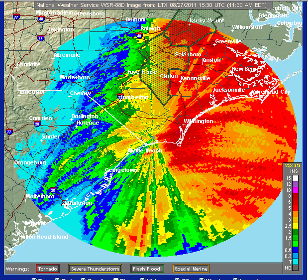 The Weather Centre: Hurricane Irene Storm Total Rainfall (As of 10:30 ...