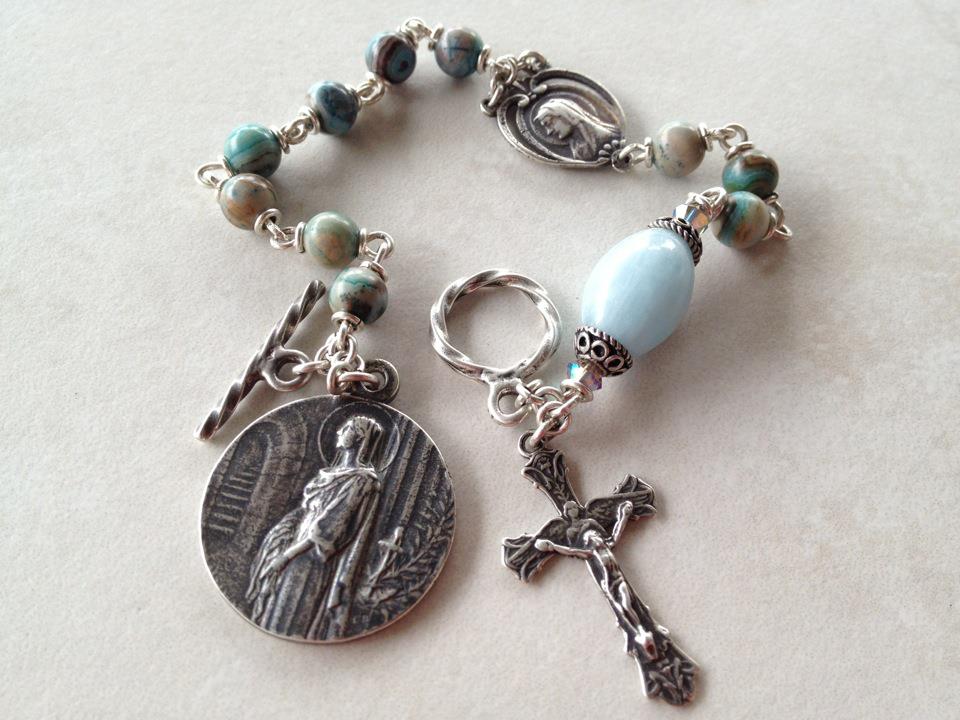 All Beautiful Catholic Beads: Past Rosary Bracelets Gallery