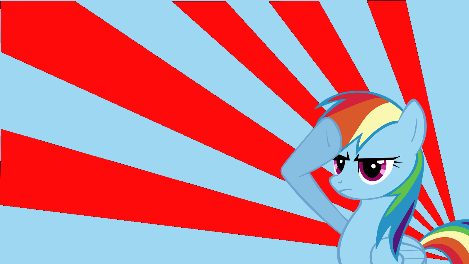 Wallpaper Rainbow Dash Salutes