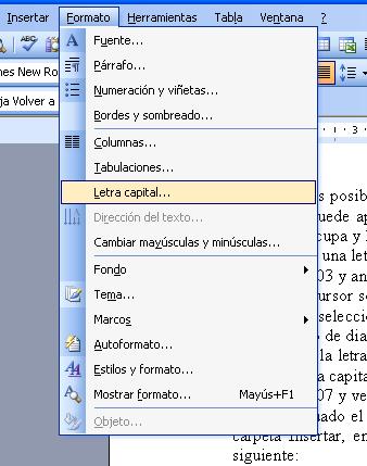 El Aula Ofimática: Cómo usar la letra capital en Word
