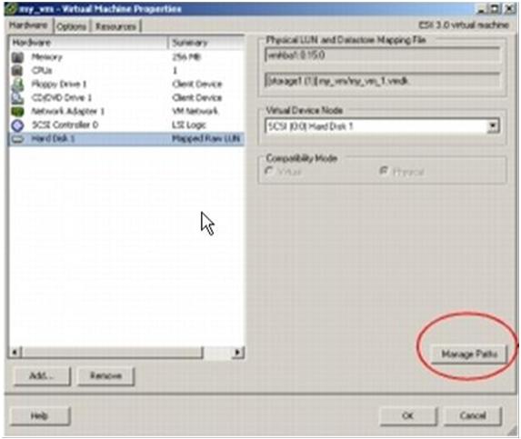 .: VMWare -Raw Device Mapping(RDM)
