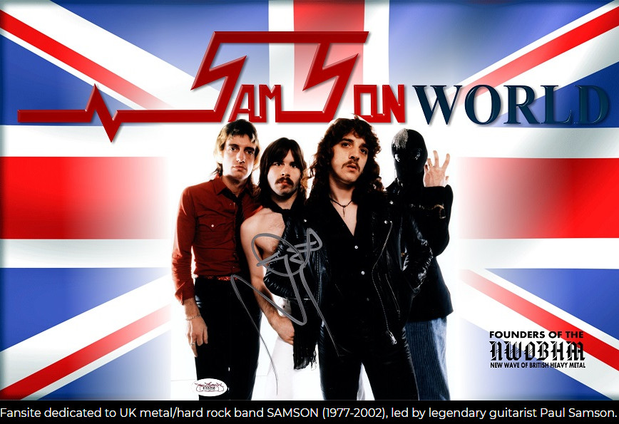 Samson Fansite Launches Details Of Legendary UK Act and Member Paul ...