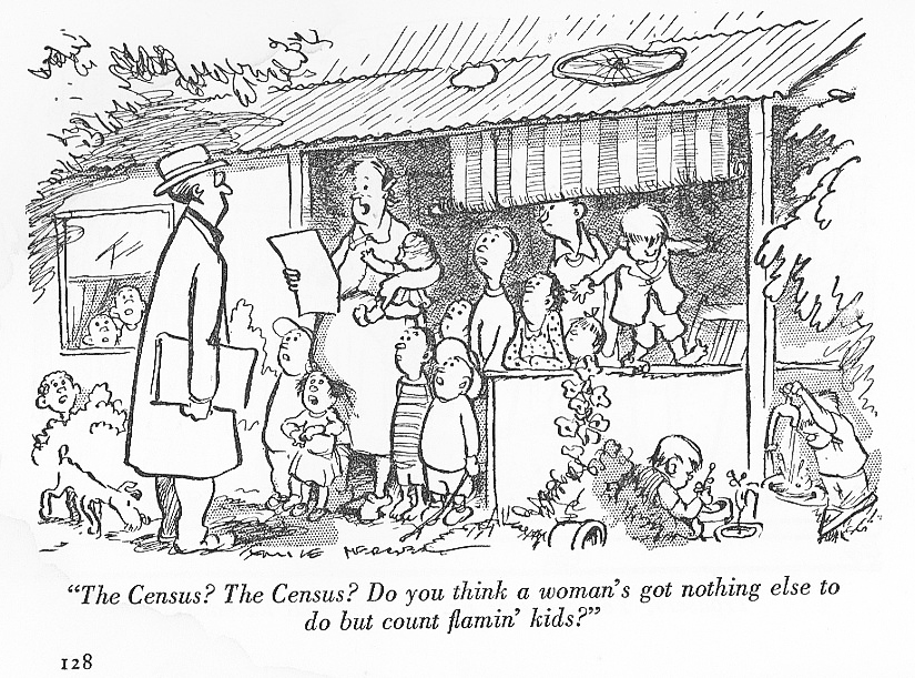 In praise of laughter: Emile Mercier cartoon - Census