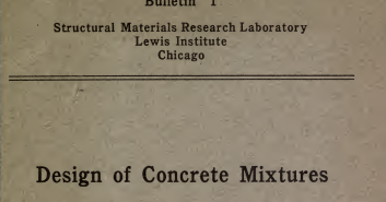 Clube do Concreto: Design of Concrete Mixtures - Duff Andrew Abrams