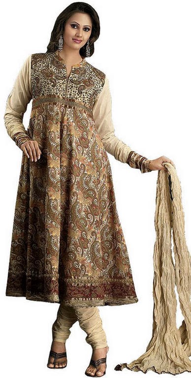 Anarkali Farak Pajama Suits Design ~ Indian and Pakistani Fashions