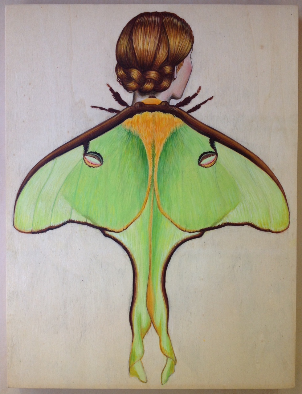 Deborah Klein's Art Blog: Fully Formed Luna Moth Woman