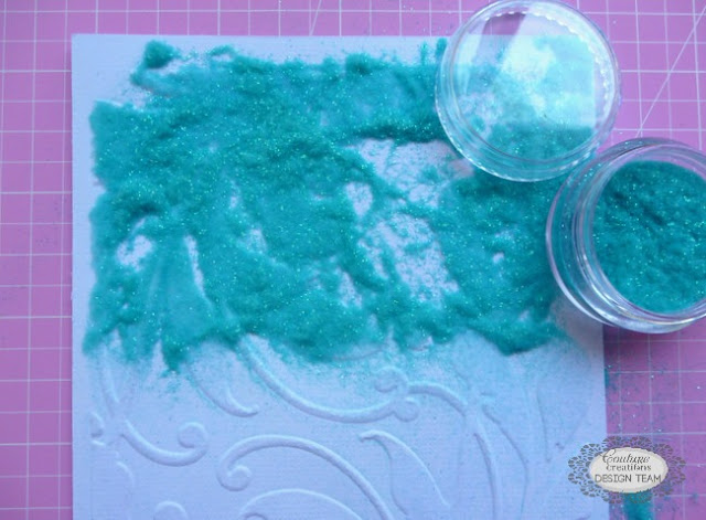 DIY Flocked Cardstock Card - Couture Creations