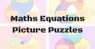 Mathematics Equations Circle Picture Puzzles for Kids with Answers