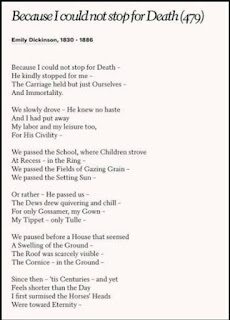 Write a Critical Appreciation of the poem "Because I Could not Stop for ...