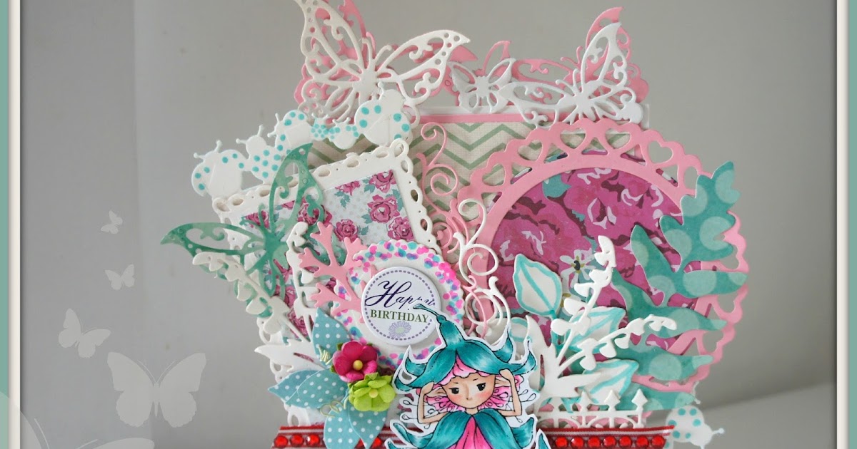 Sementes de papel: Happy birthday! Multilayer card