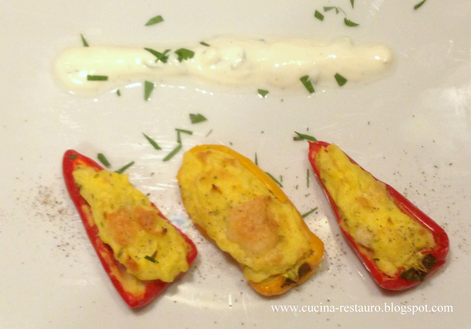 Gratinierte Mini-Paprika