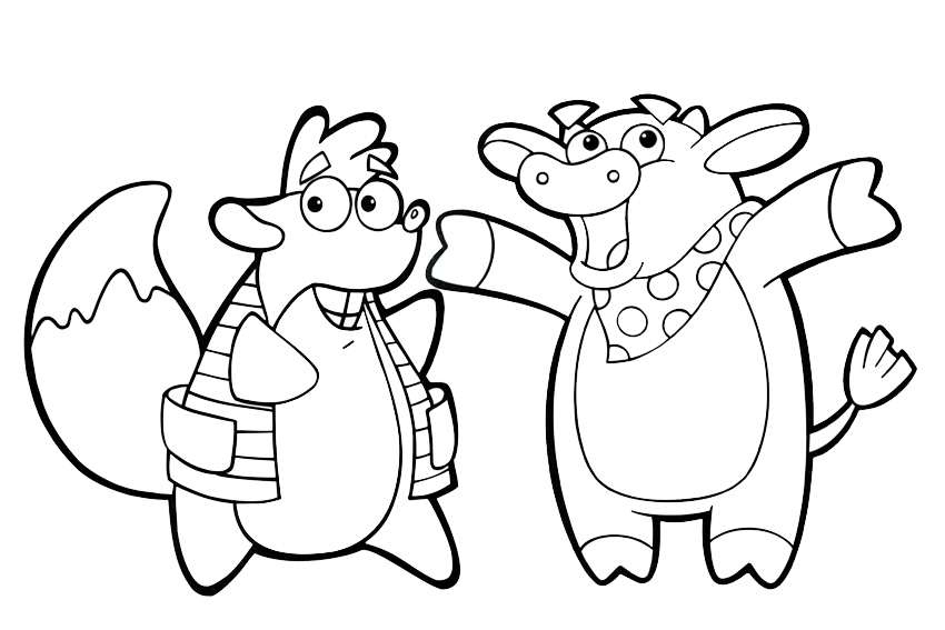 Free Benny the Bull Dora The Explorer Coloring Pages ~ Coloring Store