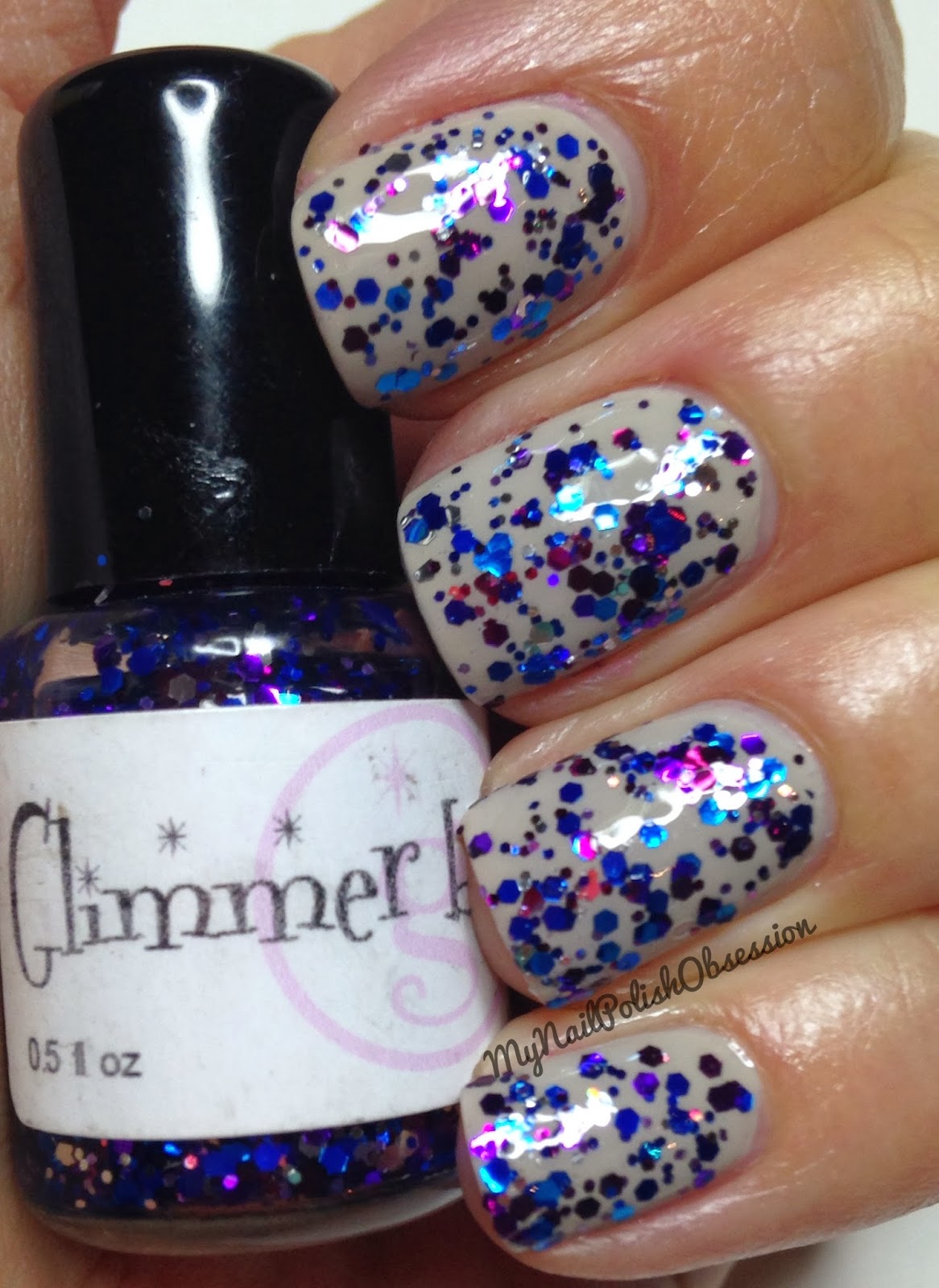My Nail Polish Obsession: Glitter Week, Day 2: Glimmer By Erica (Part 1)
