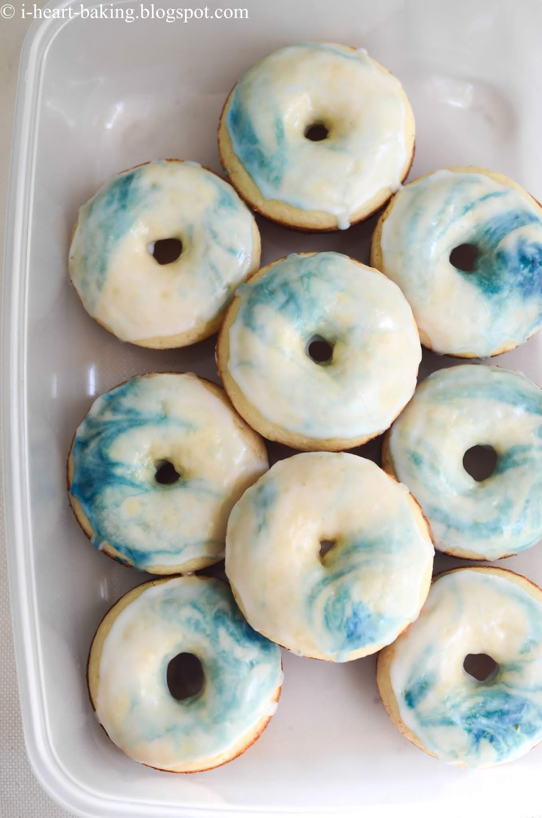 i heart baking!: marble glazed donuts