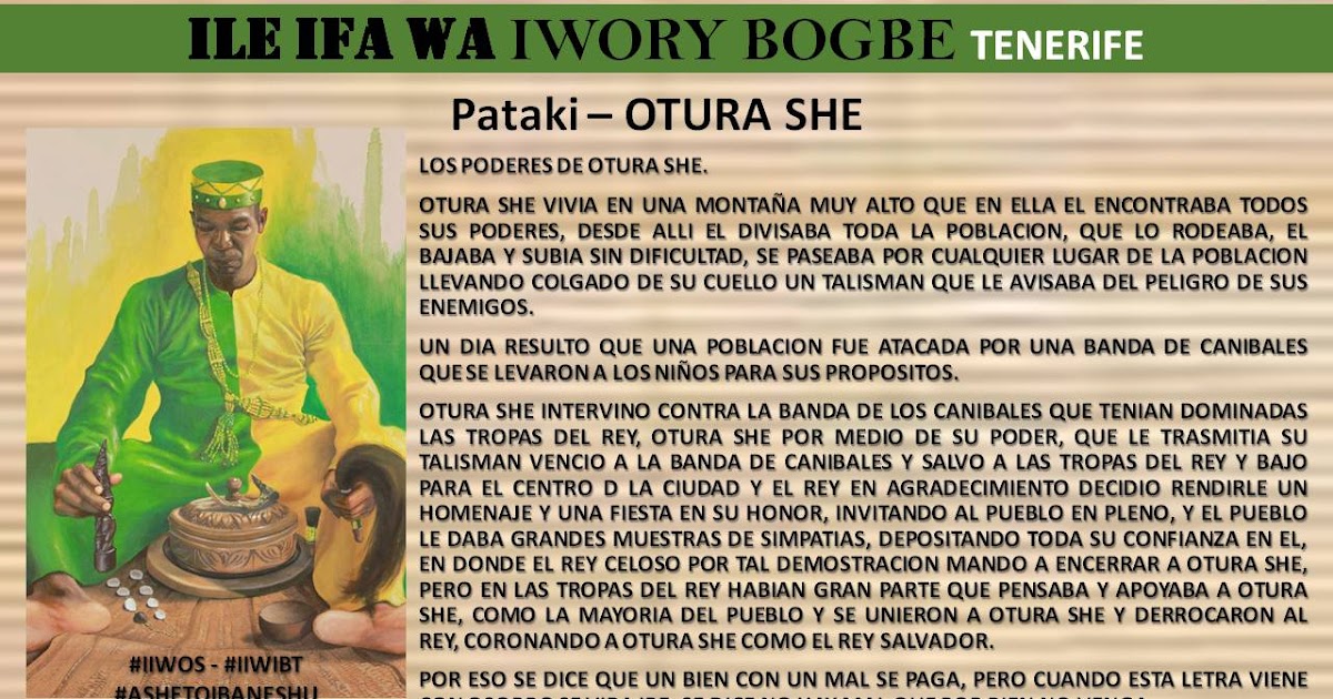 Ile Ifa Wa Iwory Bogbe Tenerife: PATAKI - OTURA SHE - LOS PODERES DE ...