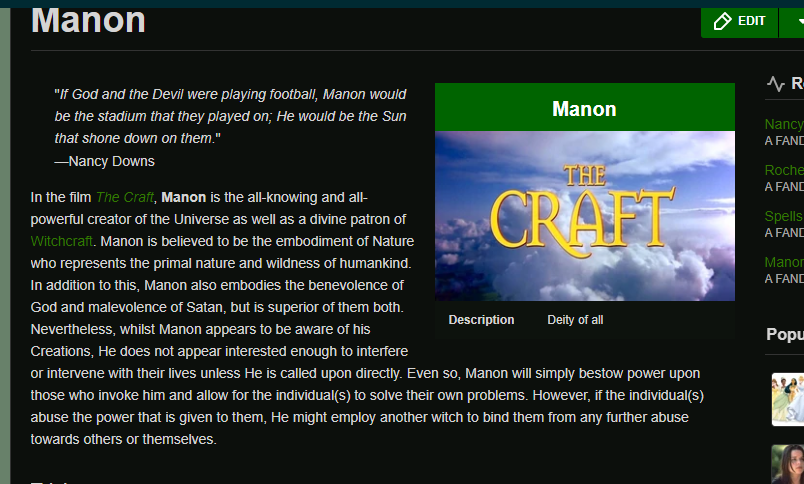 The Mindless Freaks: Akasha and Manon-Queen of the Damned and The Craft