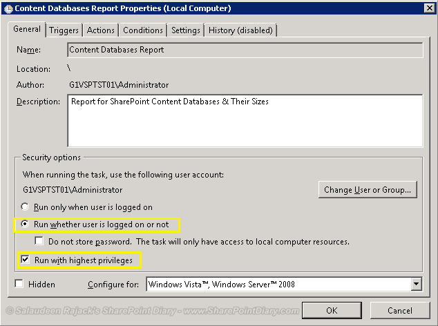 Rx-SHAREPOINT : Create a Scheduled Task for PowerShell Script with Windows Task Scheduler