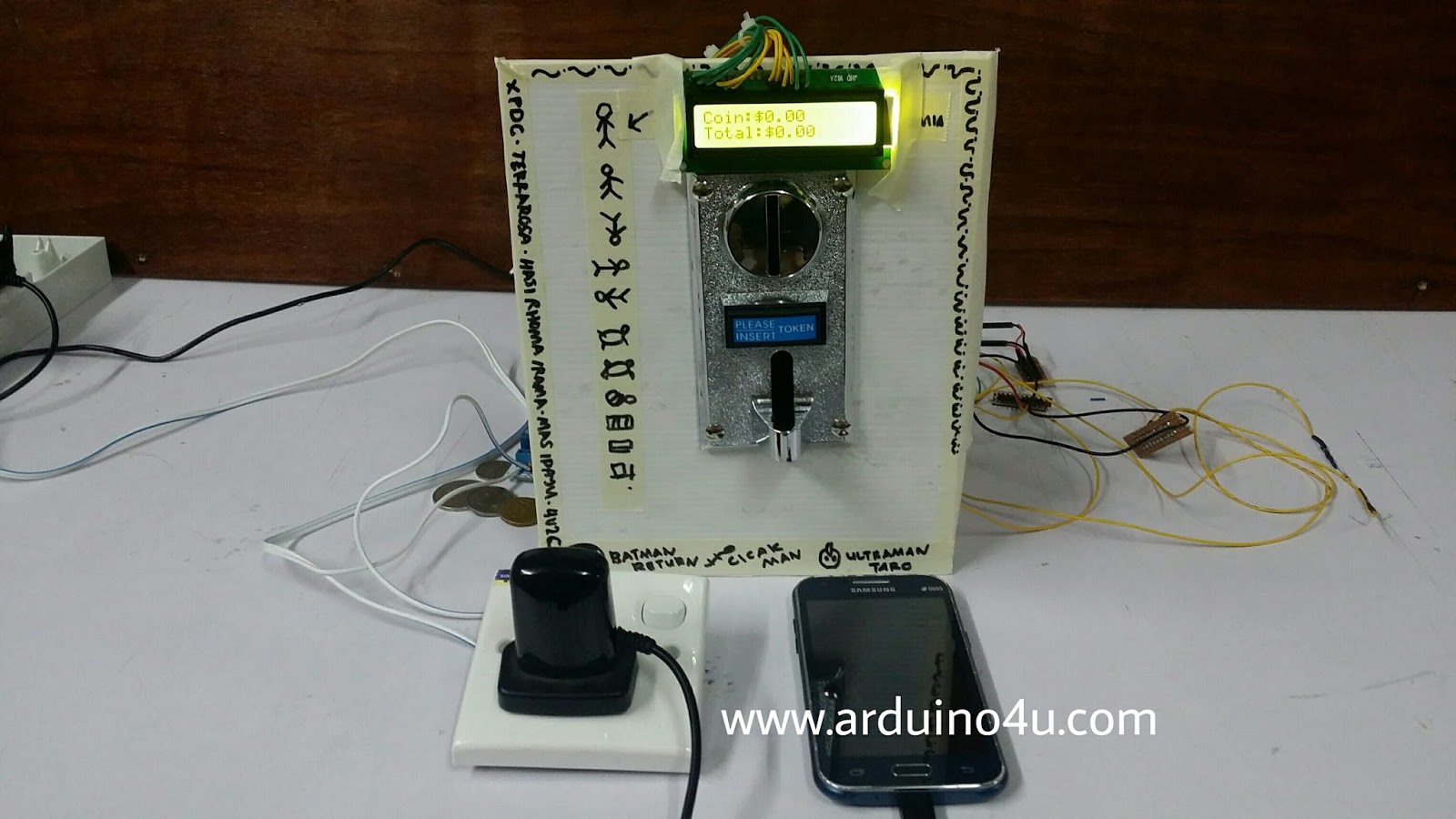 Projek Elektronik Arduino4u.com: 33.Phone Charging kiosk