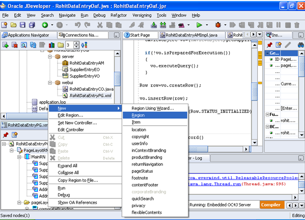 Oracle Application's Blog: Part2 Creating Data Entry Page In OAF