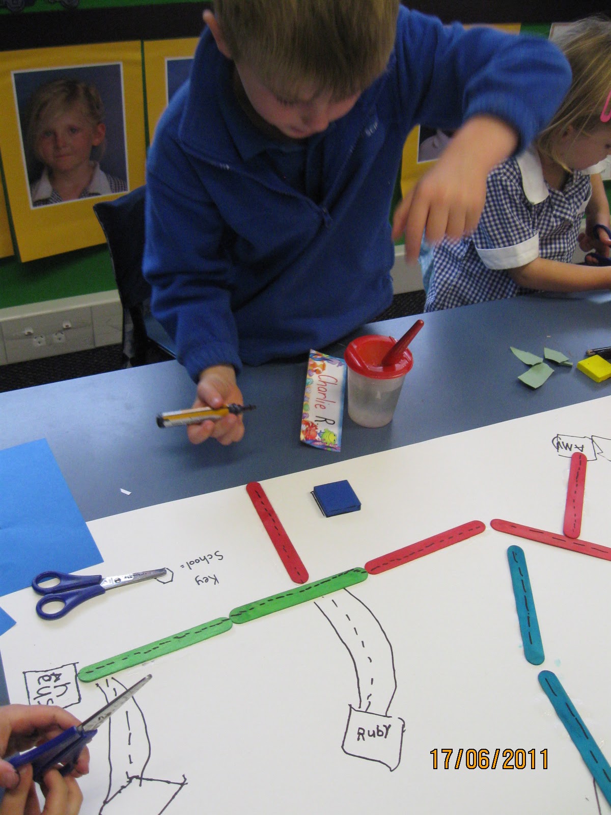 A Boyd: Map making in K0. We used shapes and positional language.