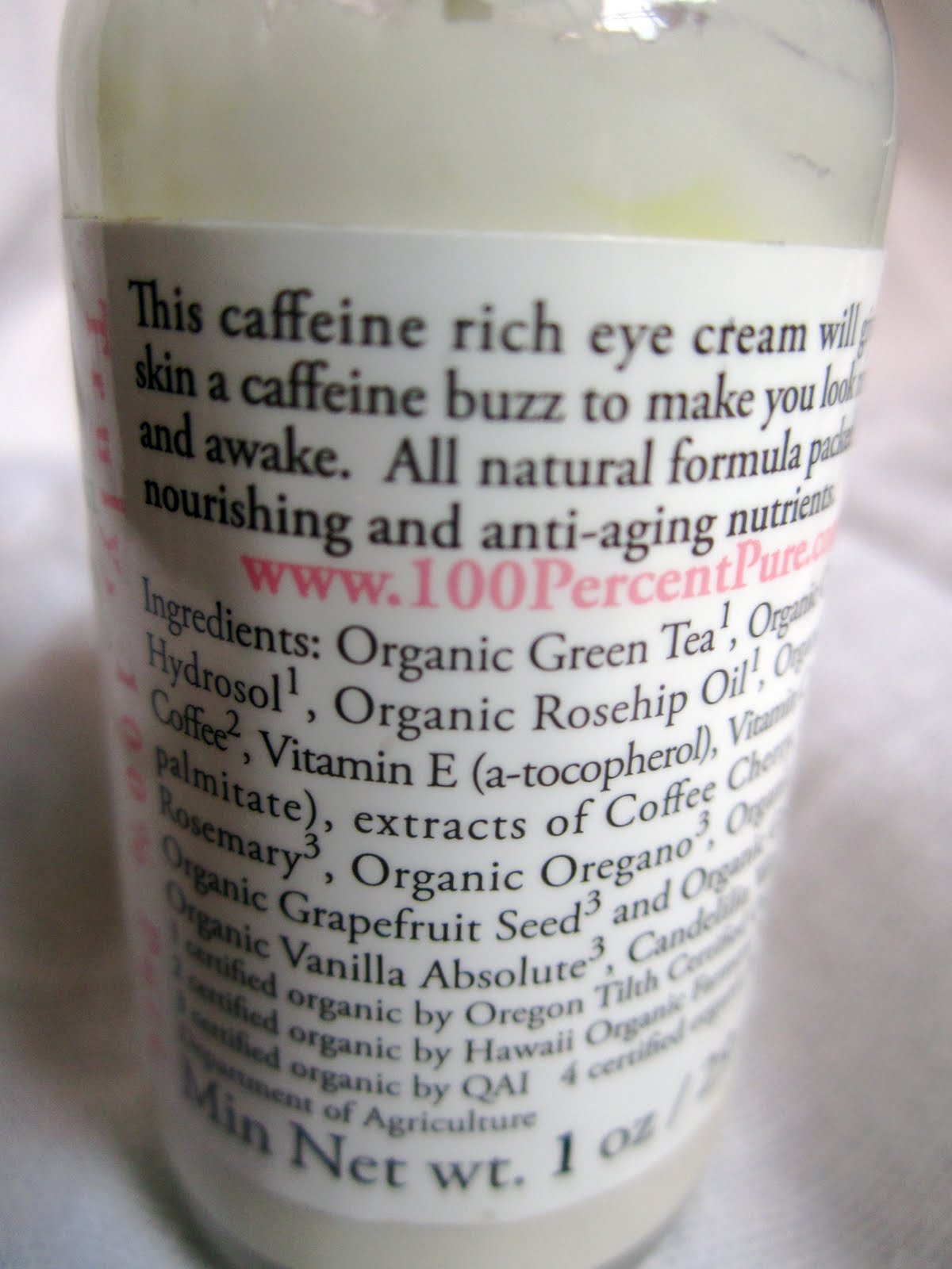 Cherchez Beauté: 100% Pure Organic Coffee Bean Caffeine Eye Cream ... Cherchez Beauté: 100% Pure Organic Coffee Bean Caffeine Eye Cream ...