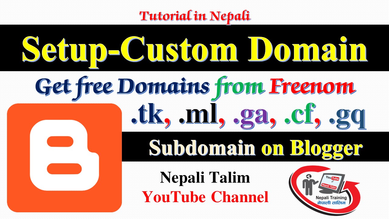 How to Setup Custom Domain (Sub-domain) to Your Blogger Blog ब्लगमा ...