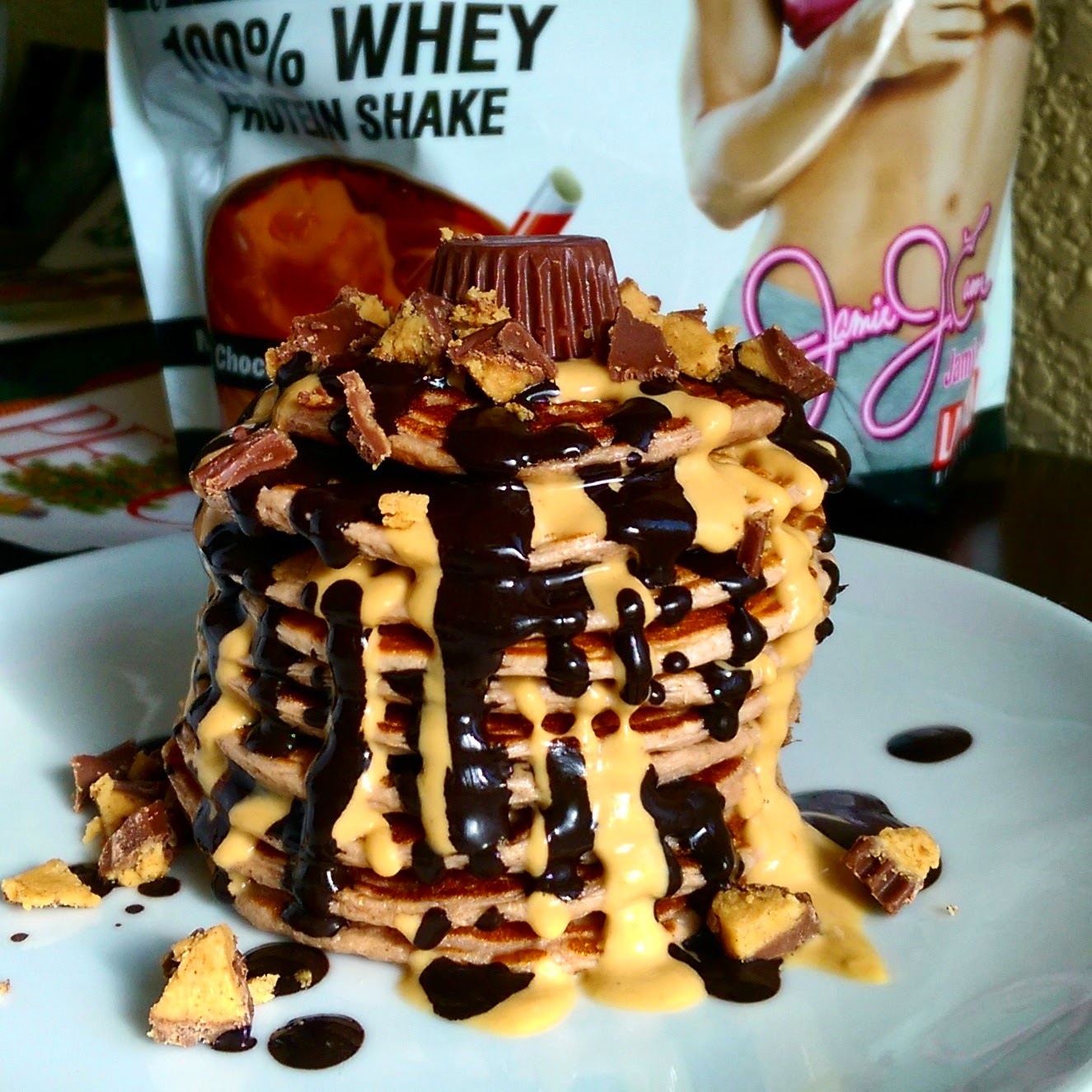 Mandy's Macro Friendly Munchies: Peanut Butter Cup Protein Pancakes