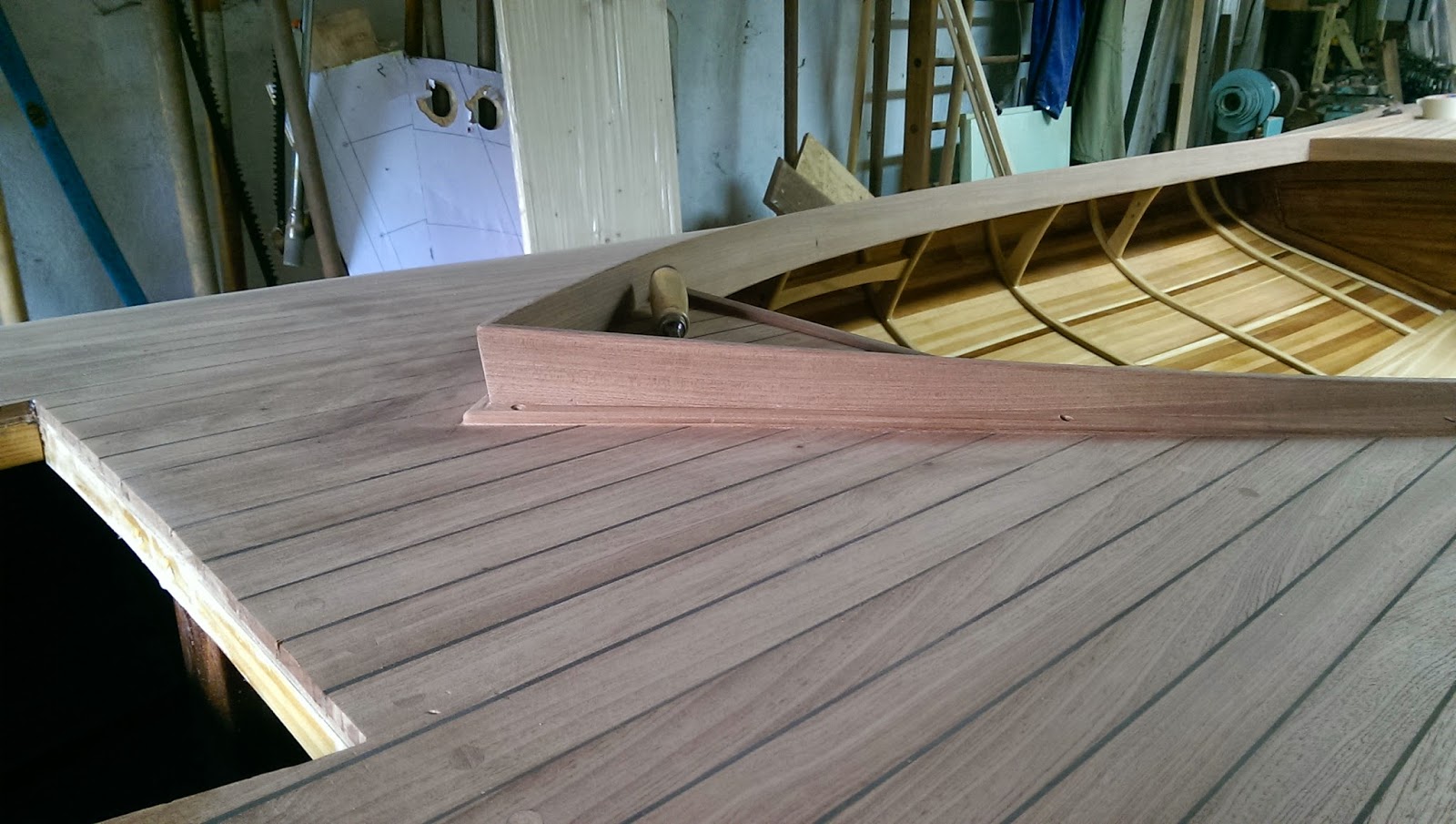 Building a 16' East Coast Melonseed Skiff: Further details of the deck ...