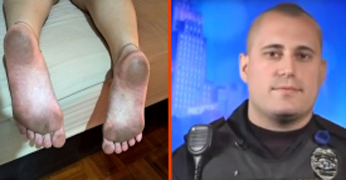 The father of 6 dies. When a policeman sees these 6 barefoot children ...