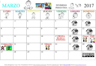 SUSANA Maestra de A.L.: Calendario Mensual MARZO
