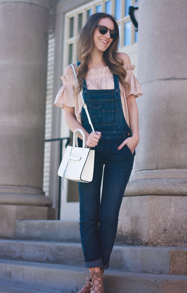 How to Wear Overalls: Overalls and an Off the Shoulder Top - Twenties ...