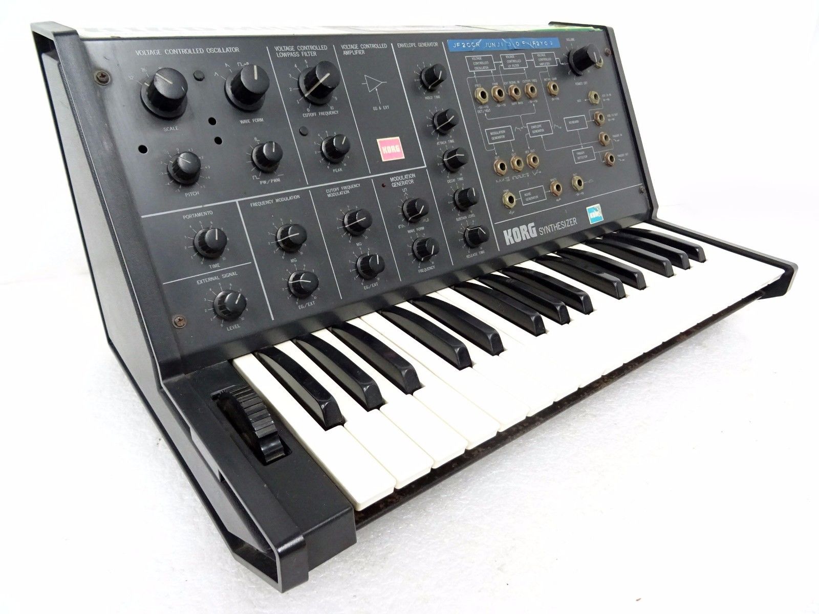 MATRIXSYNTH: KORG MS-10 Vintage Analog Semi-Modular Synthesizer SN 130271