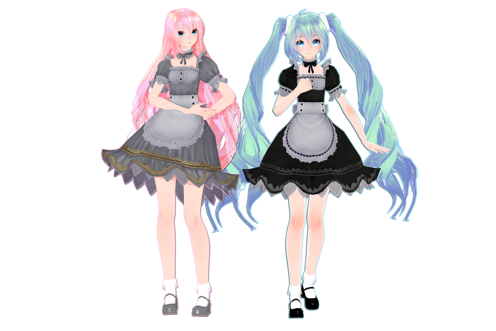 MMDVocaloidThailand: 【MMD】 TDA Maid Miku / Luka 【DL】