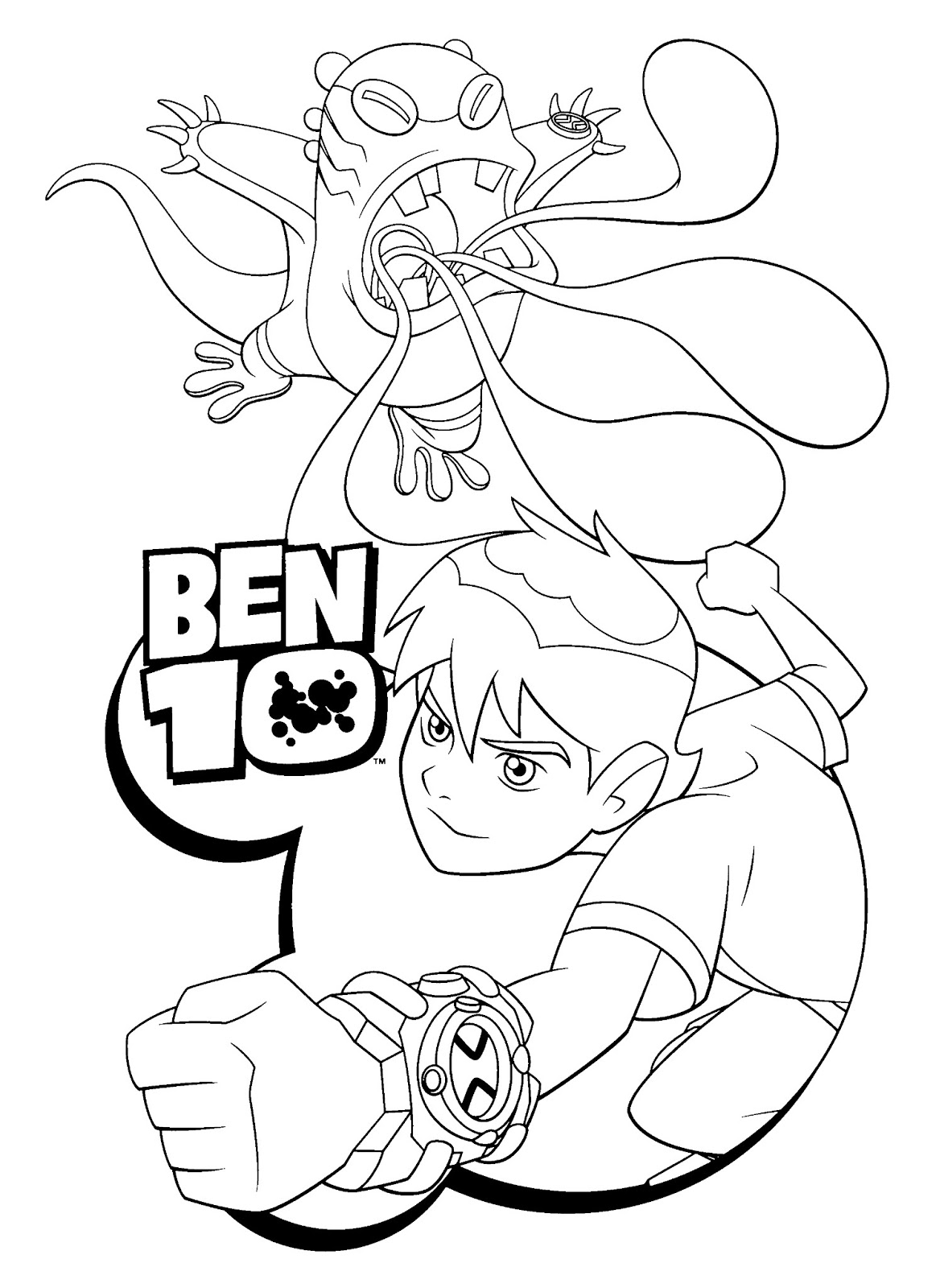 FUN & LEARN : Free worksheets for kid: ภาพระบายสี ben10