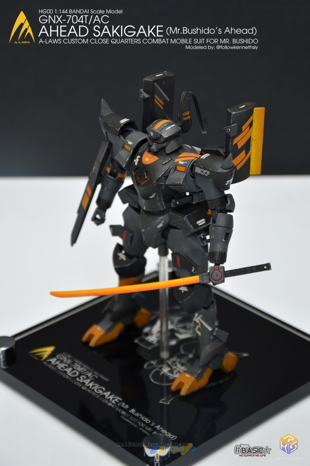 Custom Build: HG 1/144 GNX-704T/AC Mr. Bushido's Ahead Ver. RKS
