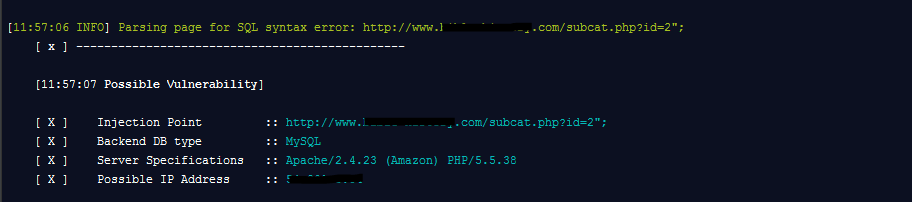 Whitewidow - SQL Vulnerability Scanner
