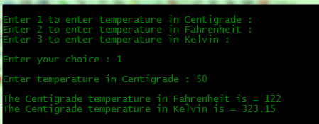 C++ Programming: C++ temperature conversion program