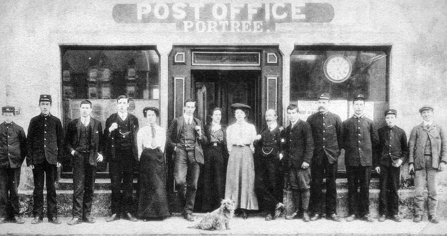 Tour Scotland: Old Photograph Post Office Portree Isle Of Skye Scotland