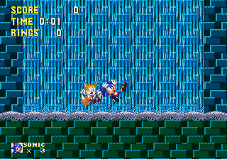 Sonic 3 Unlocked: Hydrocity Zone intro area: the pool