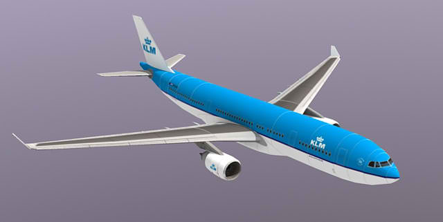 Airbus A330 KLM - Royal Dutch Airlines Papercraft | Papercraft Paradise ...
