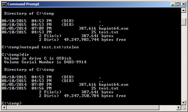 CyberTactics: Alternate Data Streams (NTFS) CyberTactics: Alternate Data Streams (NTFS)