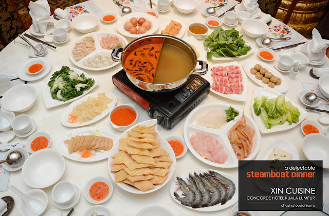 CHASING FOOD DREAMS: Steamboat Dinner @ Xin Cuisine, Concorde Hotel ...
