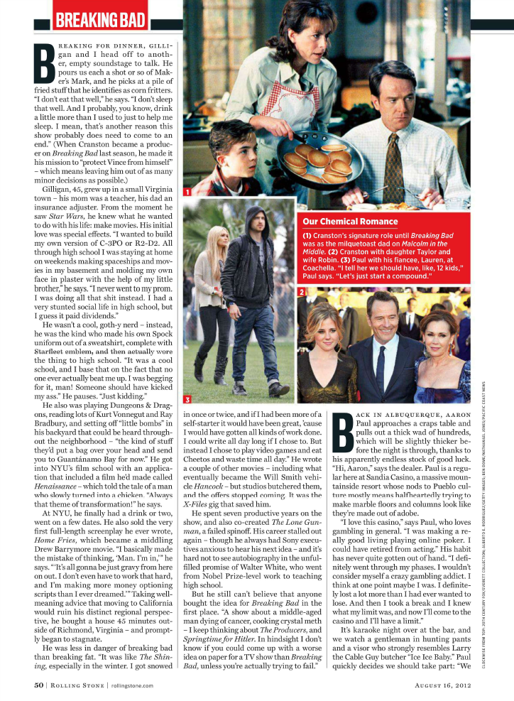 NWK to MIA: Breaking Bad's Aaron Paul and Bryan Cranston Cover Rolling ...