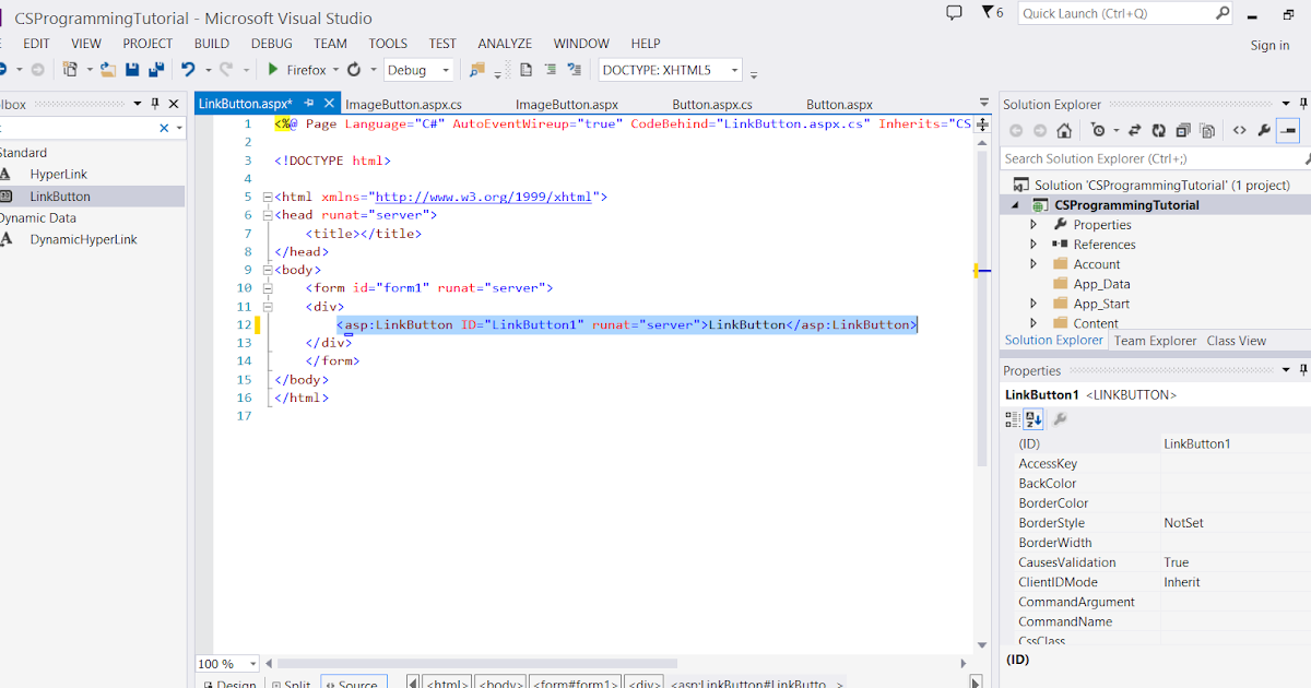 LinkButton Control in Asp.net C# Web Form