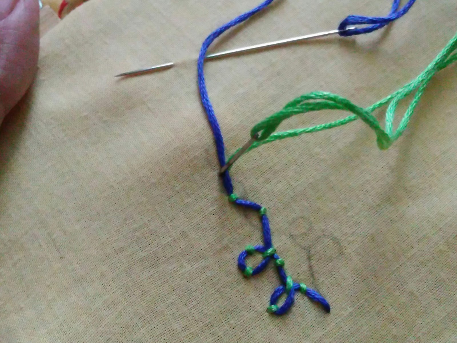 Samsrisht Embroidery: Couching / Couch Stitch