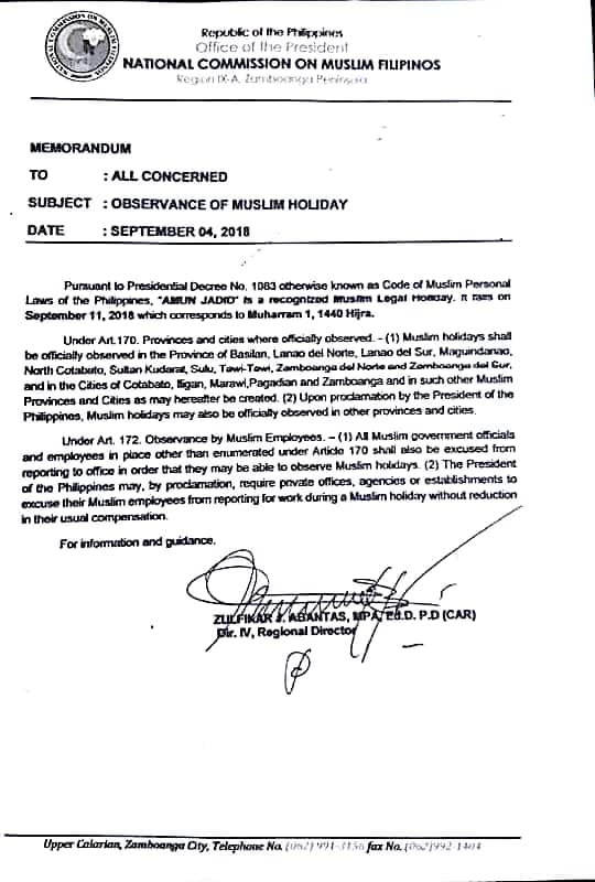 Philippine Holidays: Muslim Legal Holiday in some parts of the ...