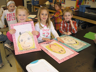 Jamestown Elementary Art Blog: Kindergarten self-portraits